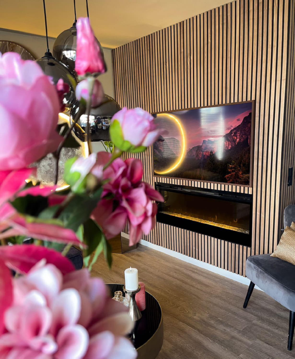 ISODECO Akoestische Panelen Hout Walnoot Bruin met Zwart Vilt